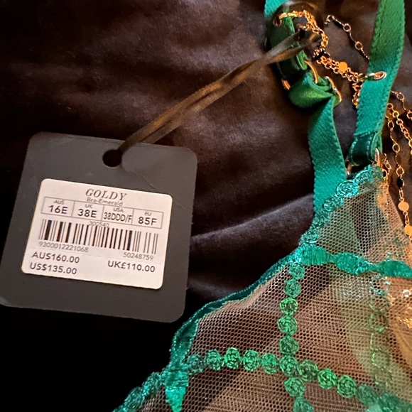 Honey Birdette | Intimates & Sleepwear | Nwt Emerald Goldy Bra Size ...